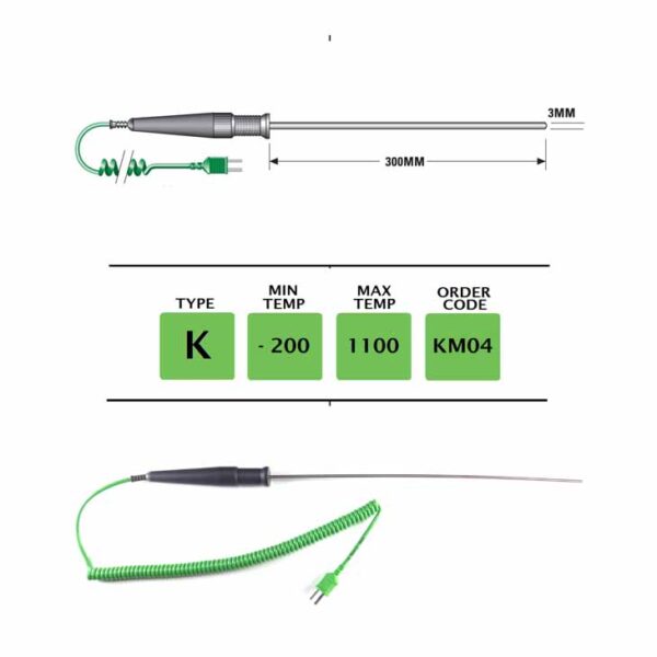 K Type - Immersion Probes - TME - Digital Thermometer, Thermistor ...