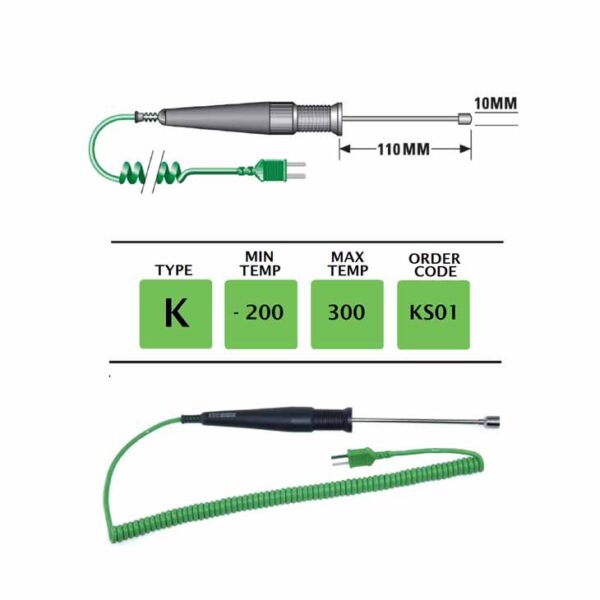 KS07 - K Type High Temperature Surface Probe - TME - Digital ...
