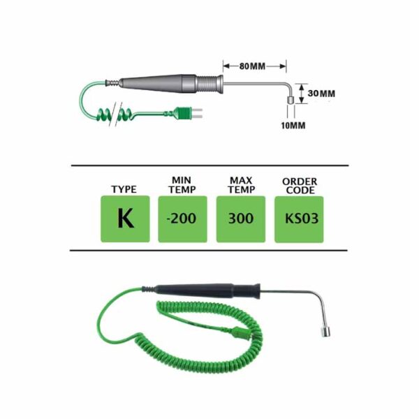 KPS10 - K Type Pipe Clamp Probe - TME - Digital Thermometer, Thermistor ...