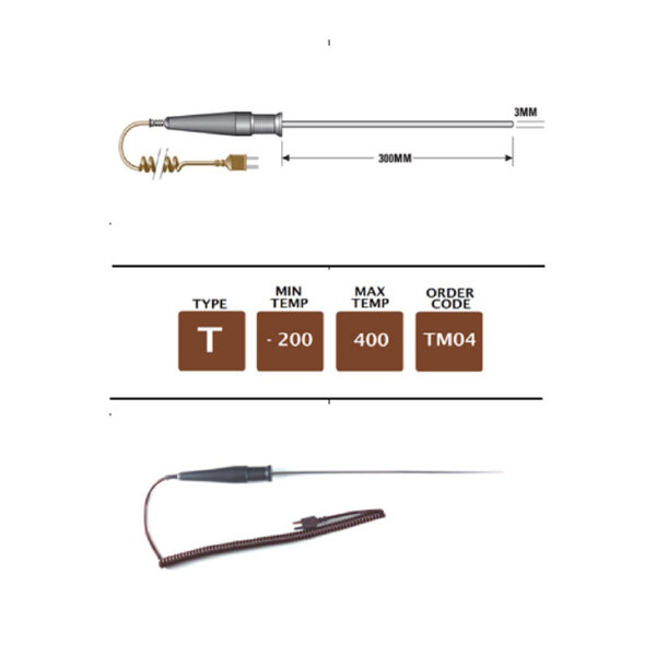 T Type - Immersion Probes - TME - Digital Thermometer, Thermistor ...